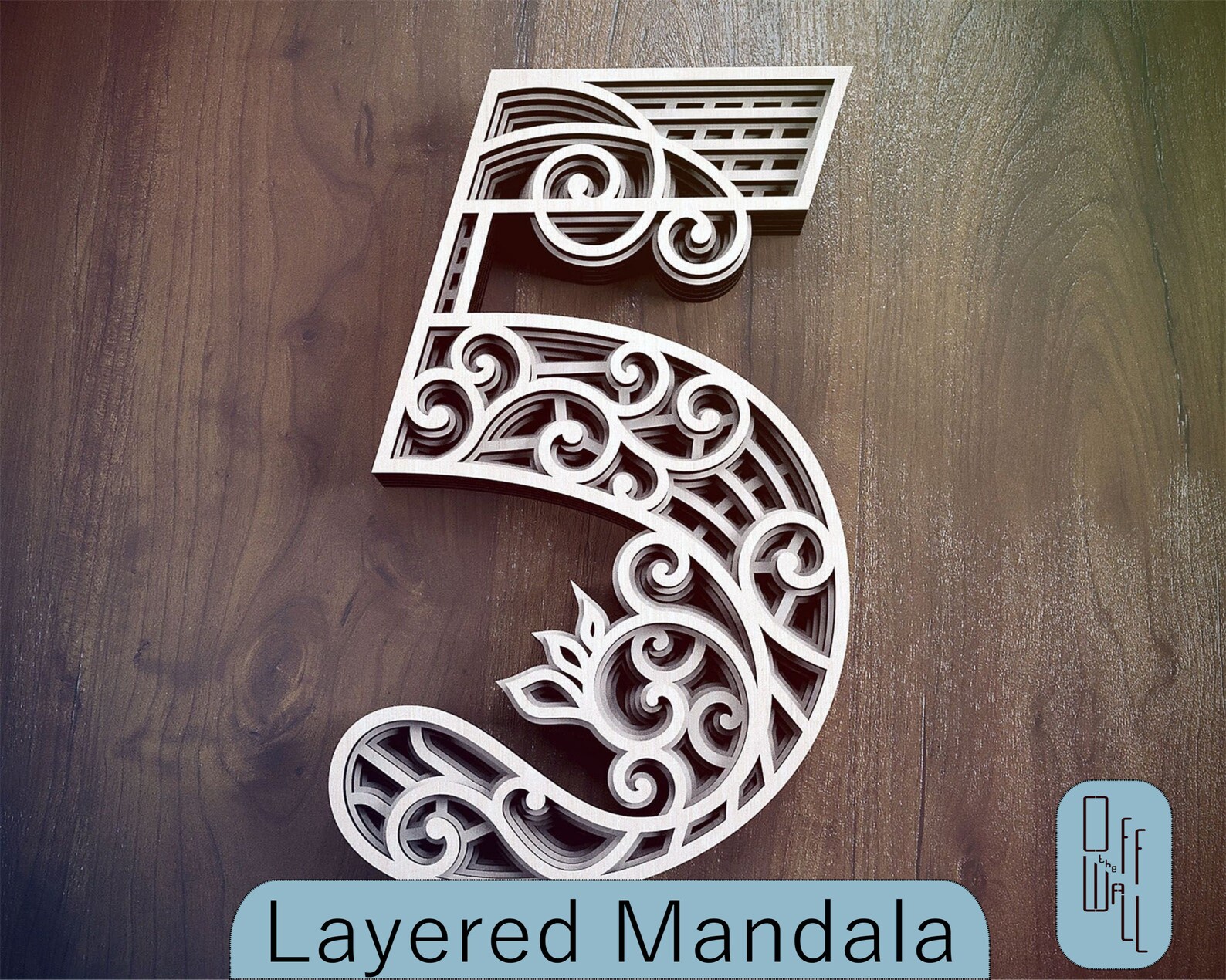 Layered Number 5, Laser Cut Letter, Wall Art Multilayer Letter, Numbers ...