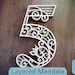 Layered Number 5, Laser Cut Letter, Wall Art Multilayer Letter, Numbers ...