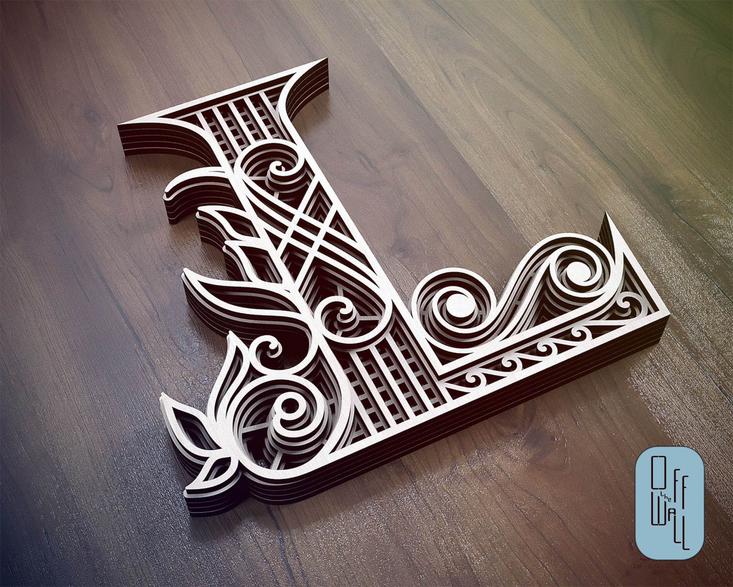 Layered Letter L, Laser Cut Letter, Wall Art Multilayer Letter, Numbers ...