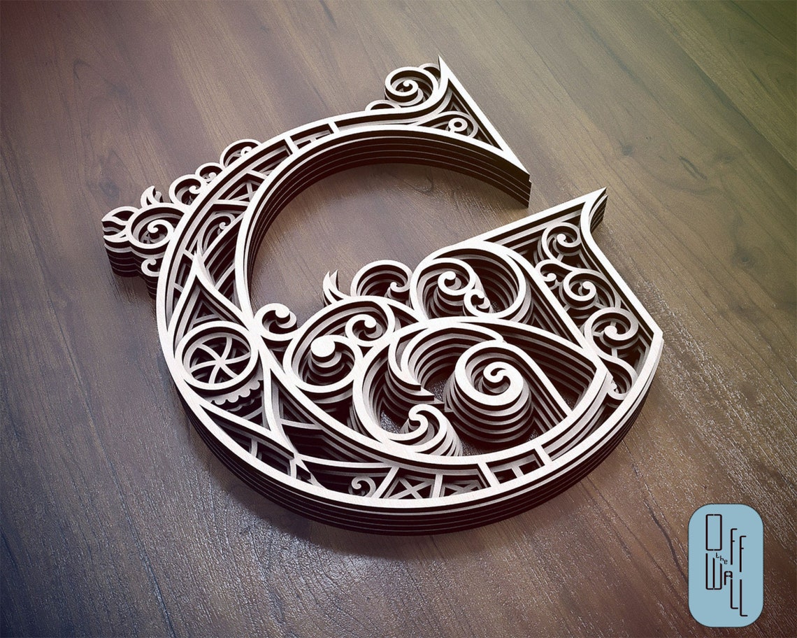 Layered Letter G Laser Cut Letter Wall Art Multilayer - Etsy