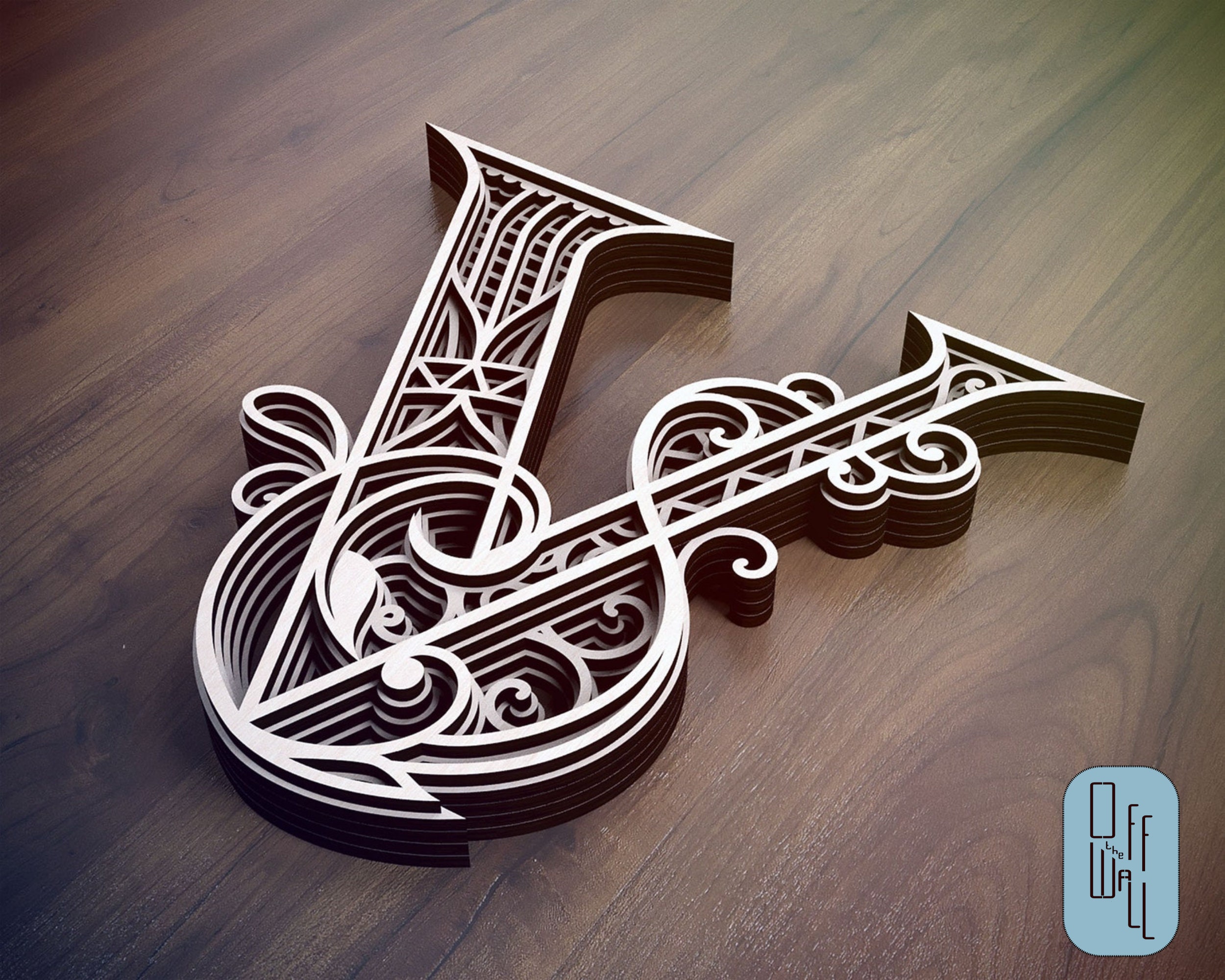 Layered Letter V Laser Cut Letter Wall Art Multilayer - Etsy