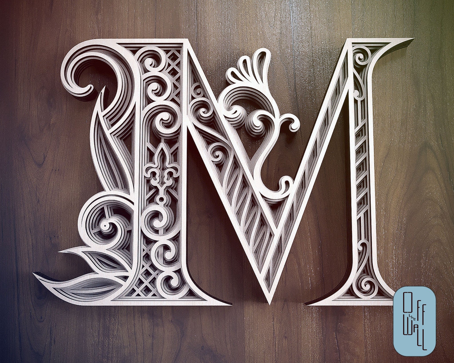 Layered Letter M Laser Cut Letter Wall Art Multilayer - Etsy
