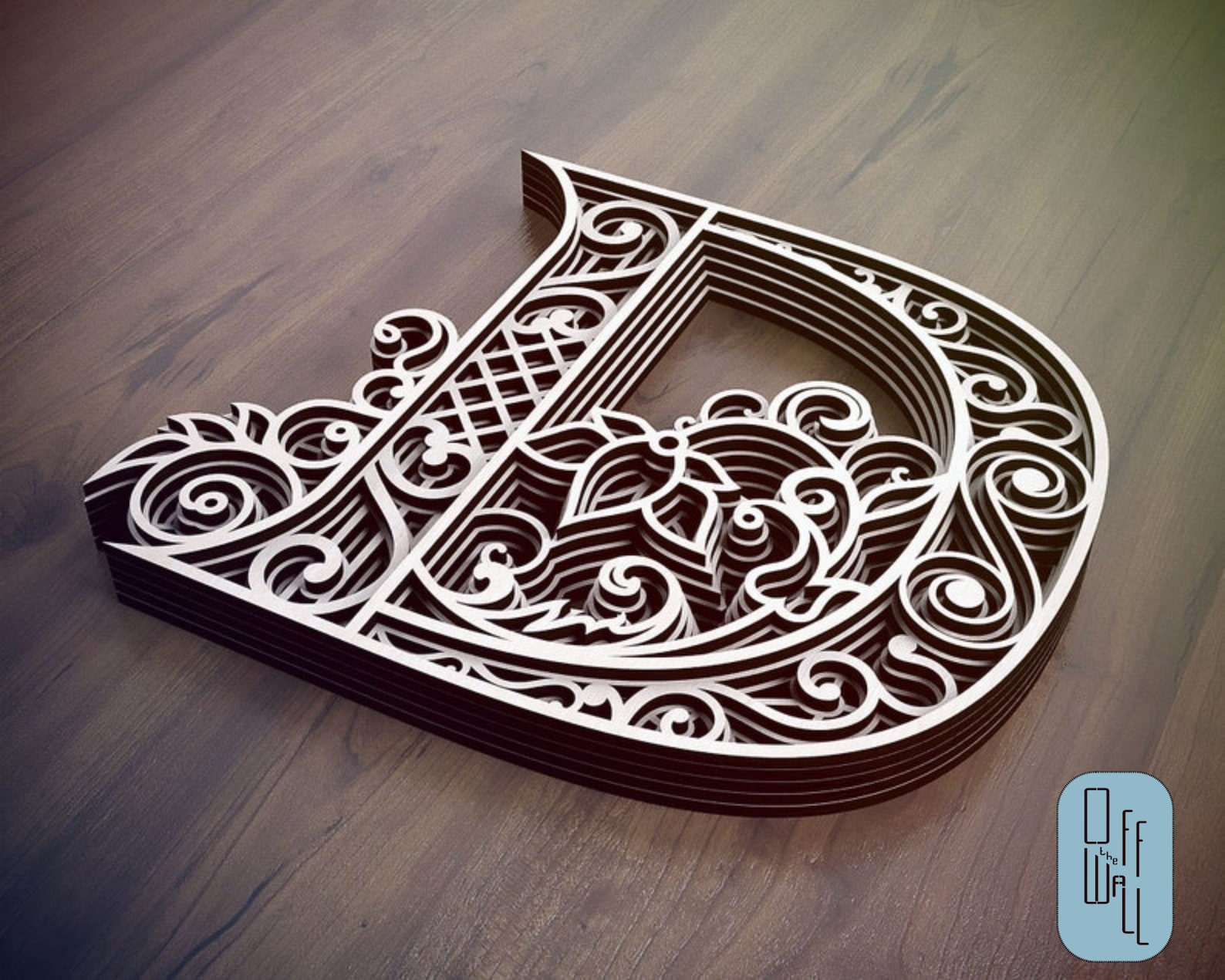 Layered Letter D, Laser Cut Letter, Wall Art Multilayer Letter, Numbers ...