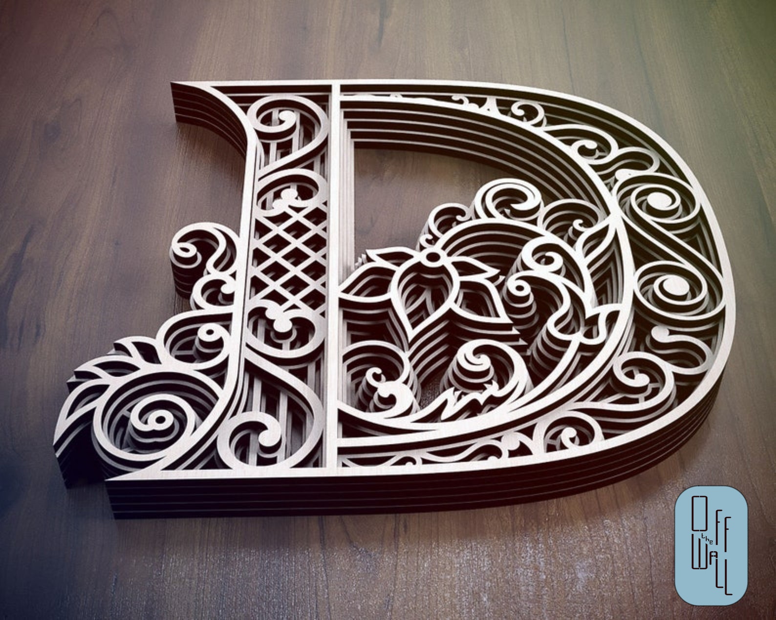 Layered Letter D, Laser Cut Letter, Wall Art Multilayer Letter, Numbers ...
