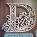 Layered Letter D, Laser Cut Letter, Wall Art Multilayer Letter, Numbers ...