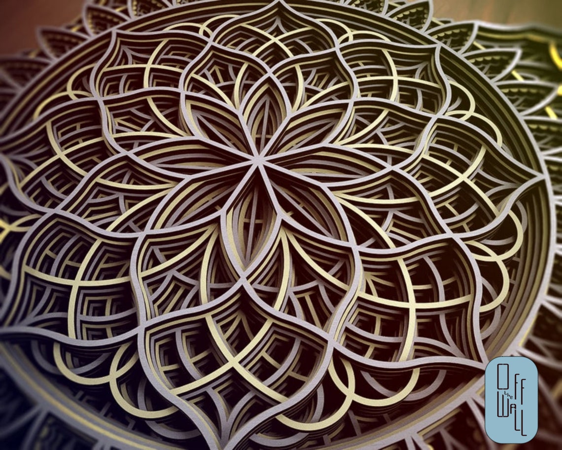 M34. Mandala Wall Art, Laser Cut, Layered Wall Art, Picture, Wall ...