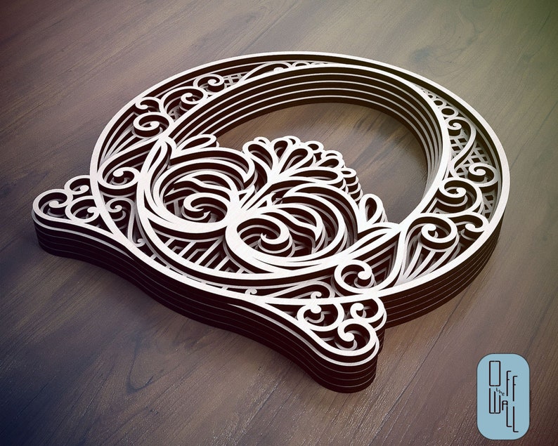 Layered Letter O, Laser Cut Letter, Wall Art Multilayer Letter, Numbers ...