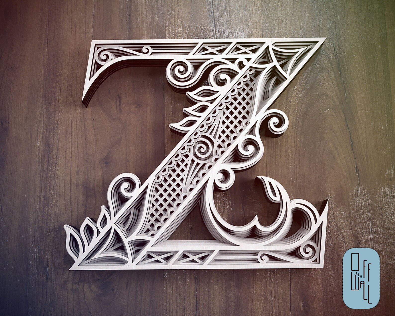 Layered Letter Z, Laser Cut Letter, Wall Art Multilayer Letter, Numbers ...