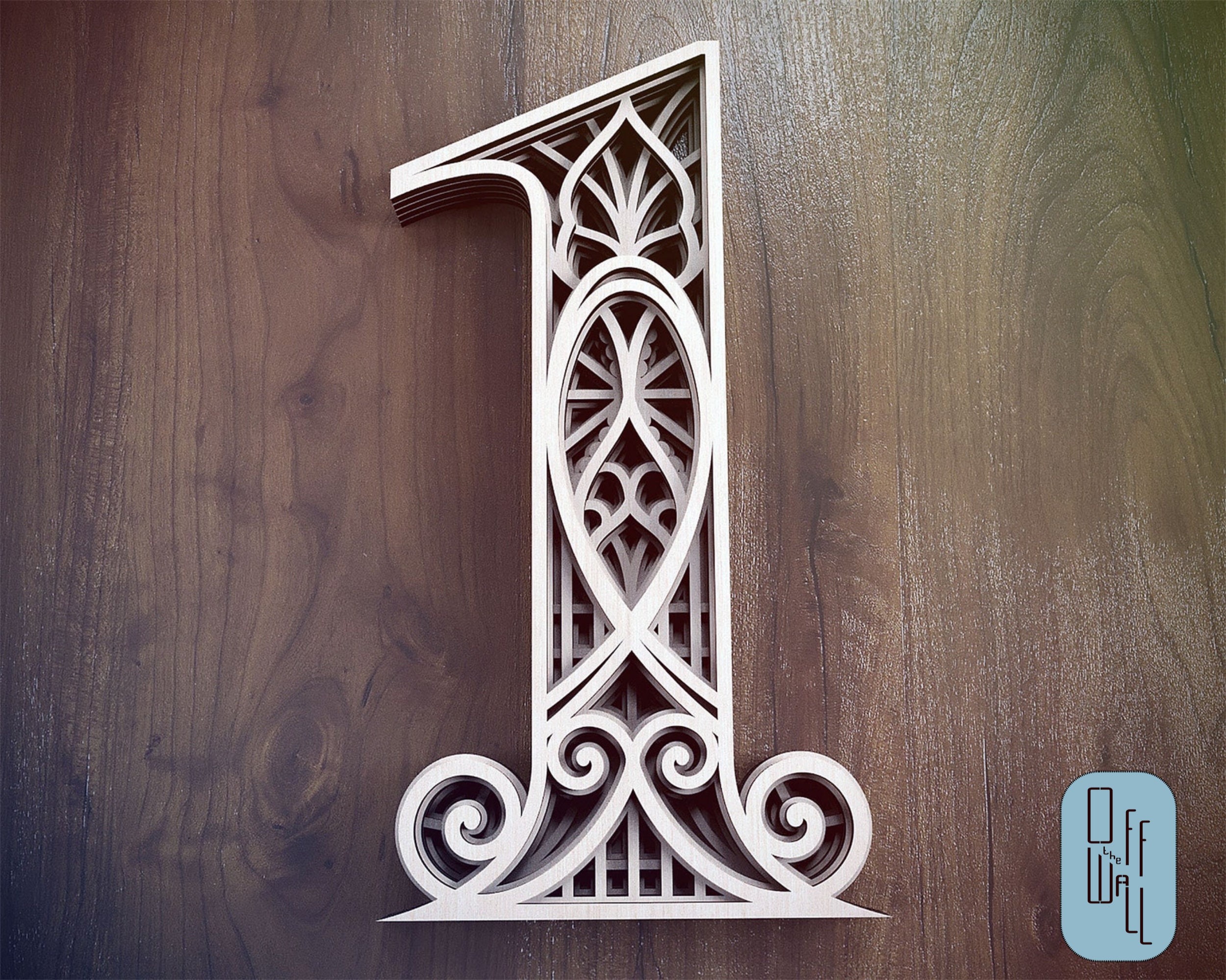 Layered Number 1, Laser Cut Letter, Wall Art Multilayer Letter, Numbers ...