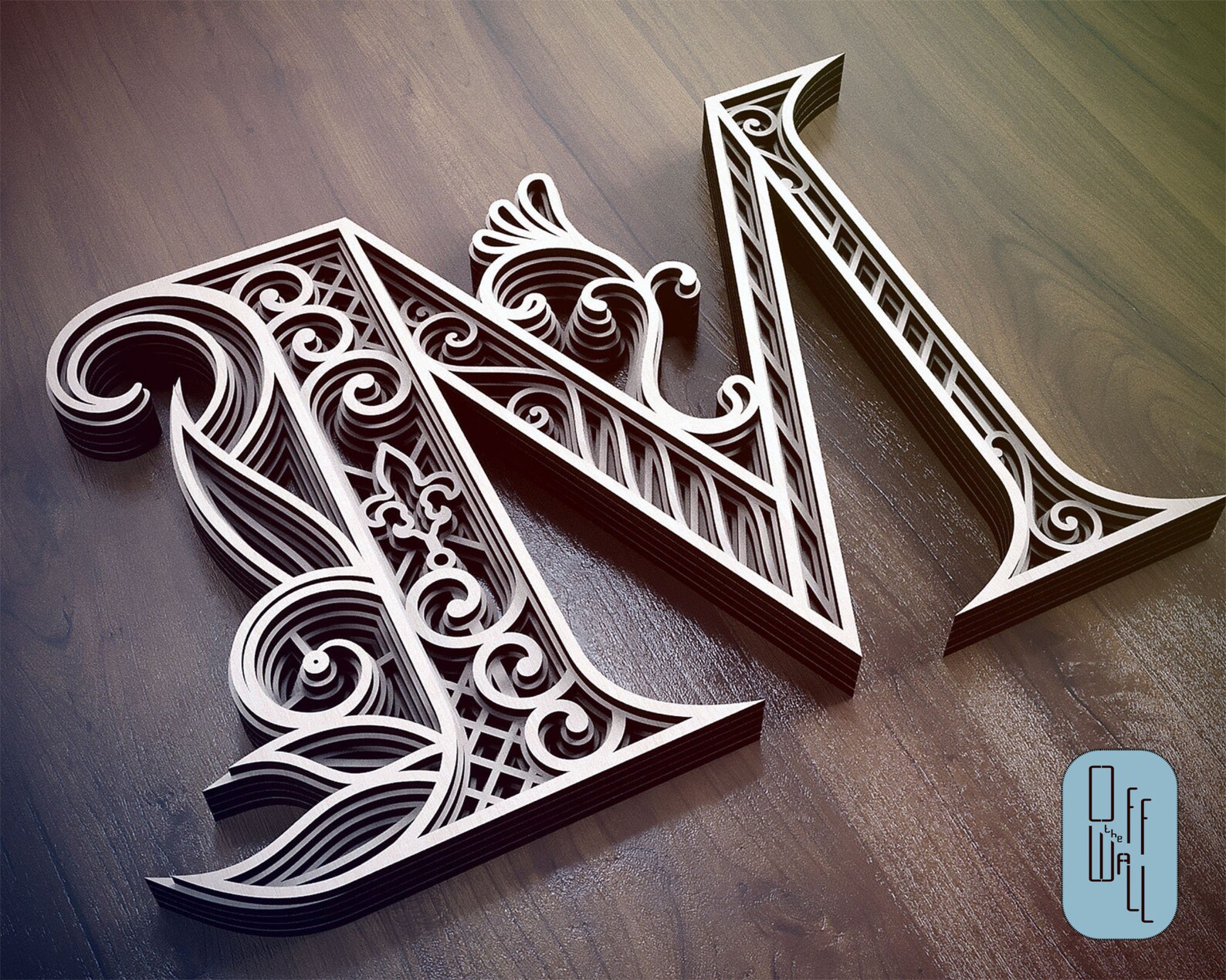 Layered Letter M, Laser Cut Letter, Wall Art Multilayer Letter, Numbers ...
