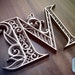 Layered Letter M, Laser Cut Letter, Wall Art Multilayer Letter, Numbers ...