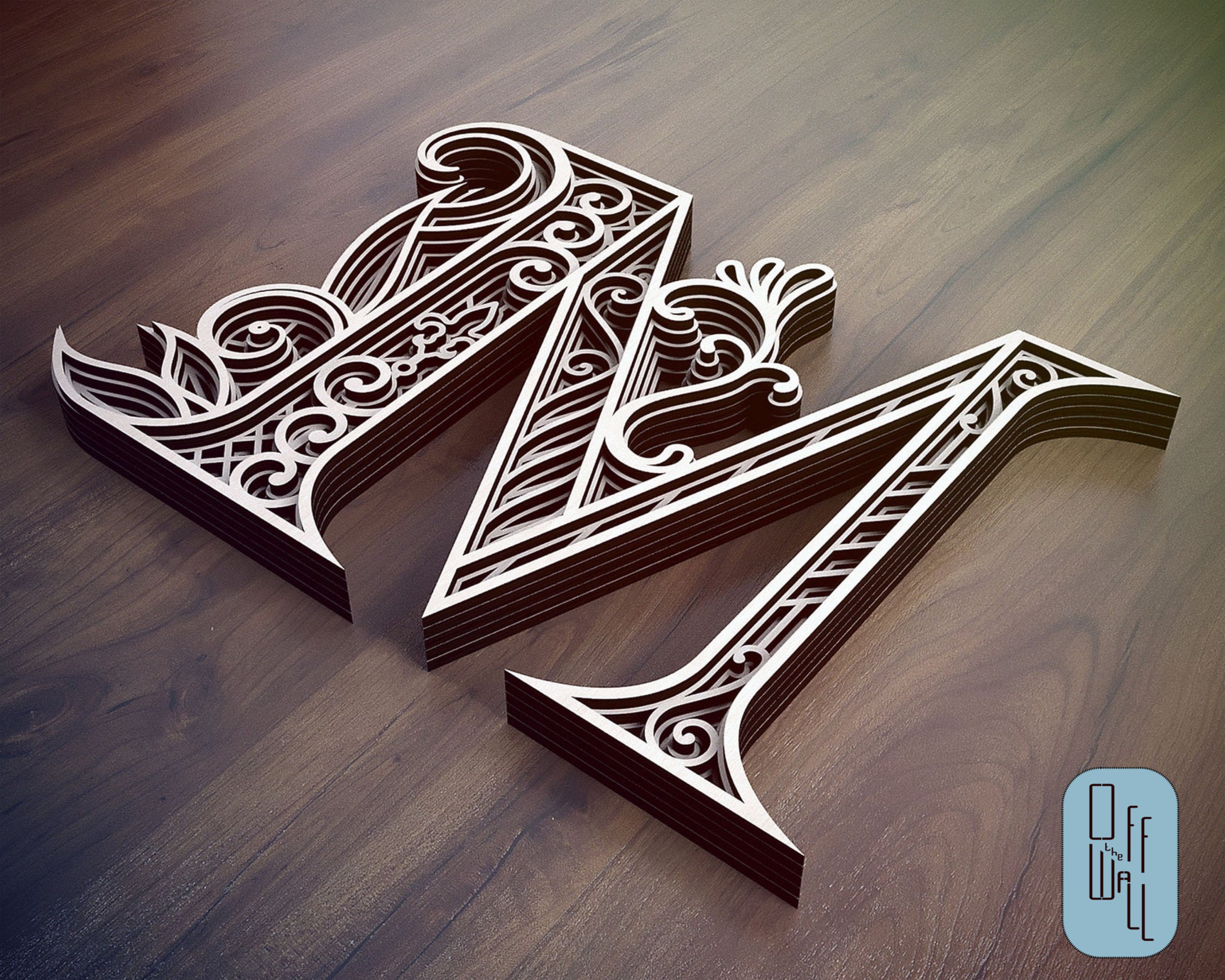 Layered Letter M, Laser Cut Letter, Wall Art Multilayer Letter, Numbers ...