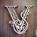 Layered Letter V Laser Cut Letter Wall Art Multilayer - Etsy