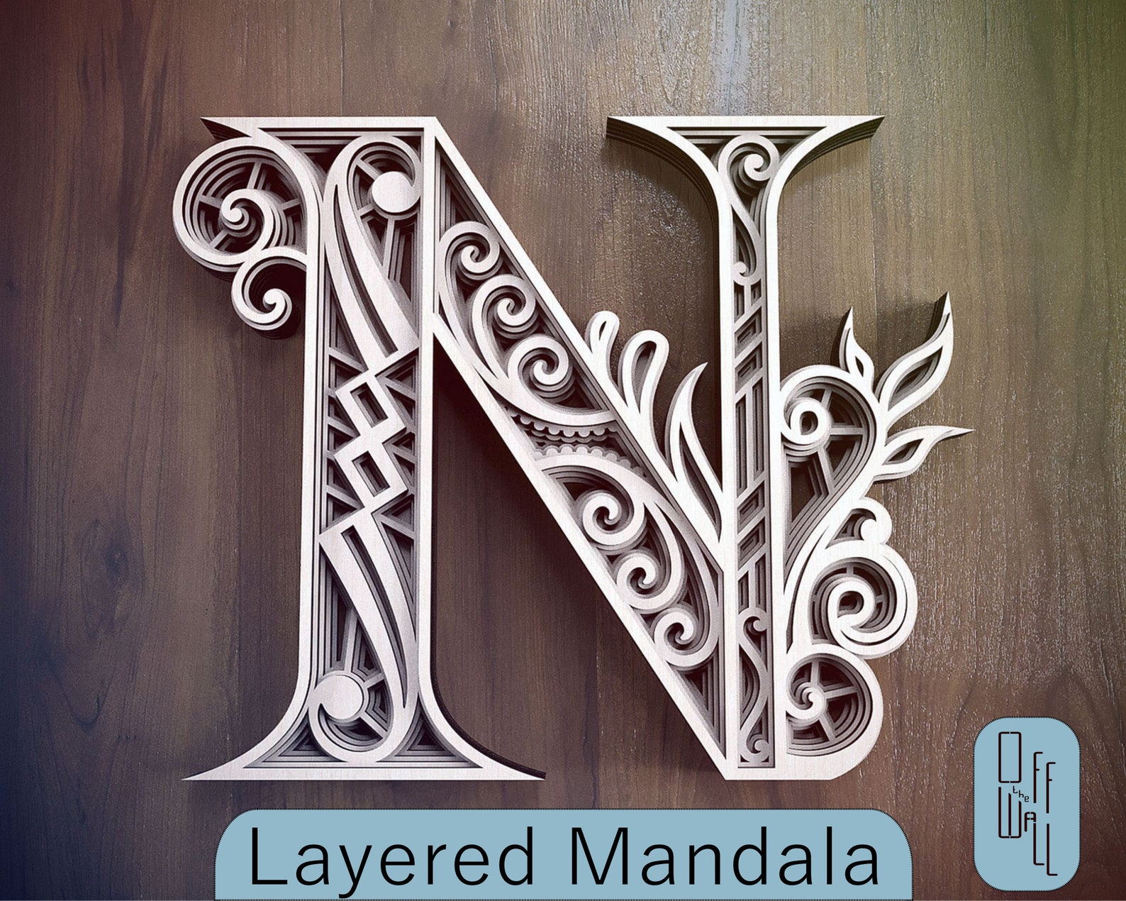 Layered Letter N, Laser Cut Letter, Wall Art Multilayer Letter, Numbers ...