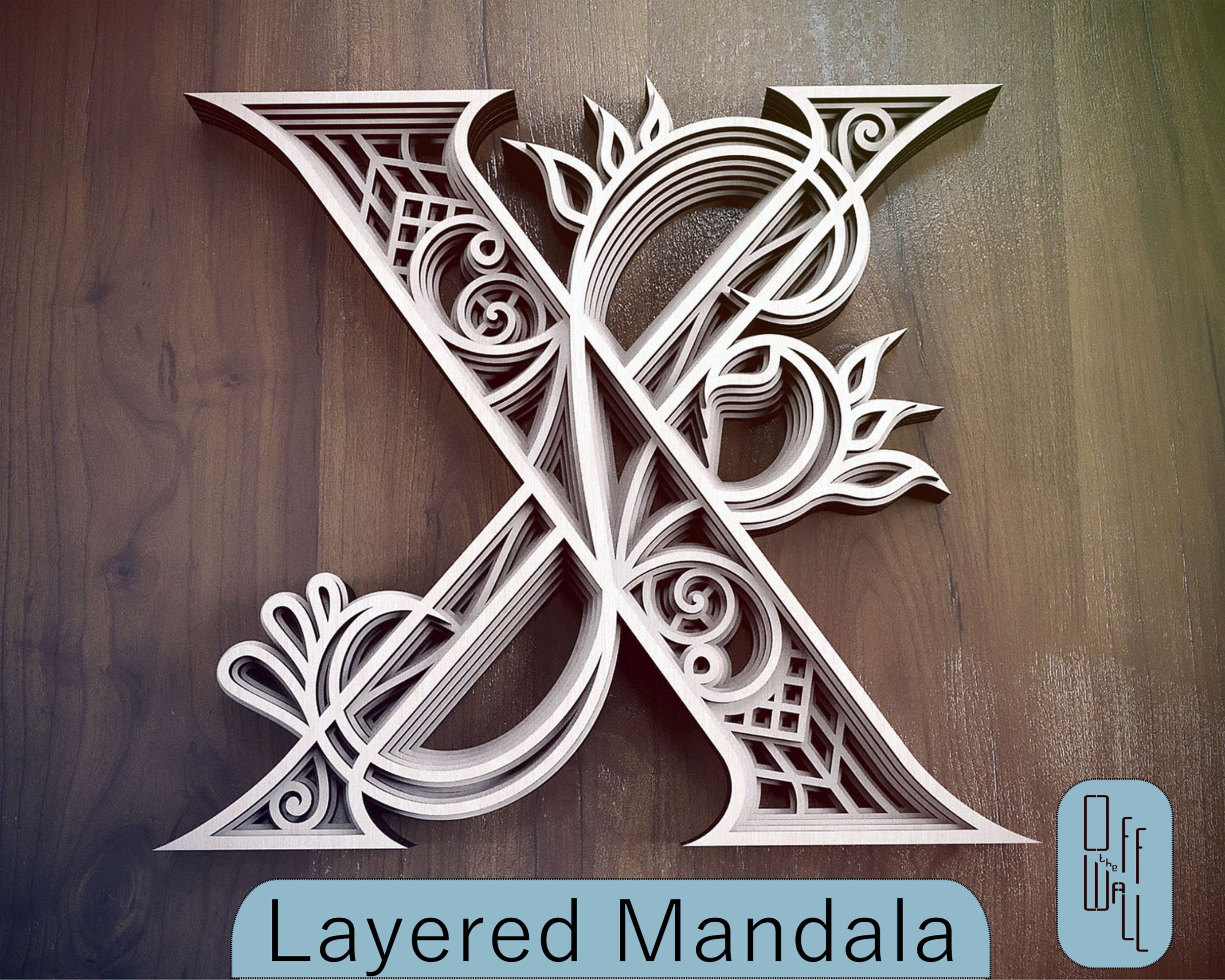Layered Letter X, Laser Cut Letter, Wall Art Multilayer Letter, Numbers ...