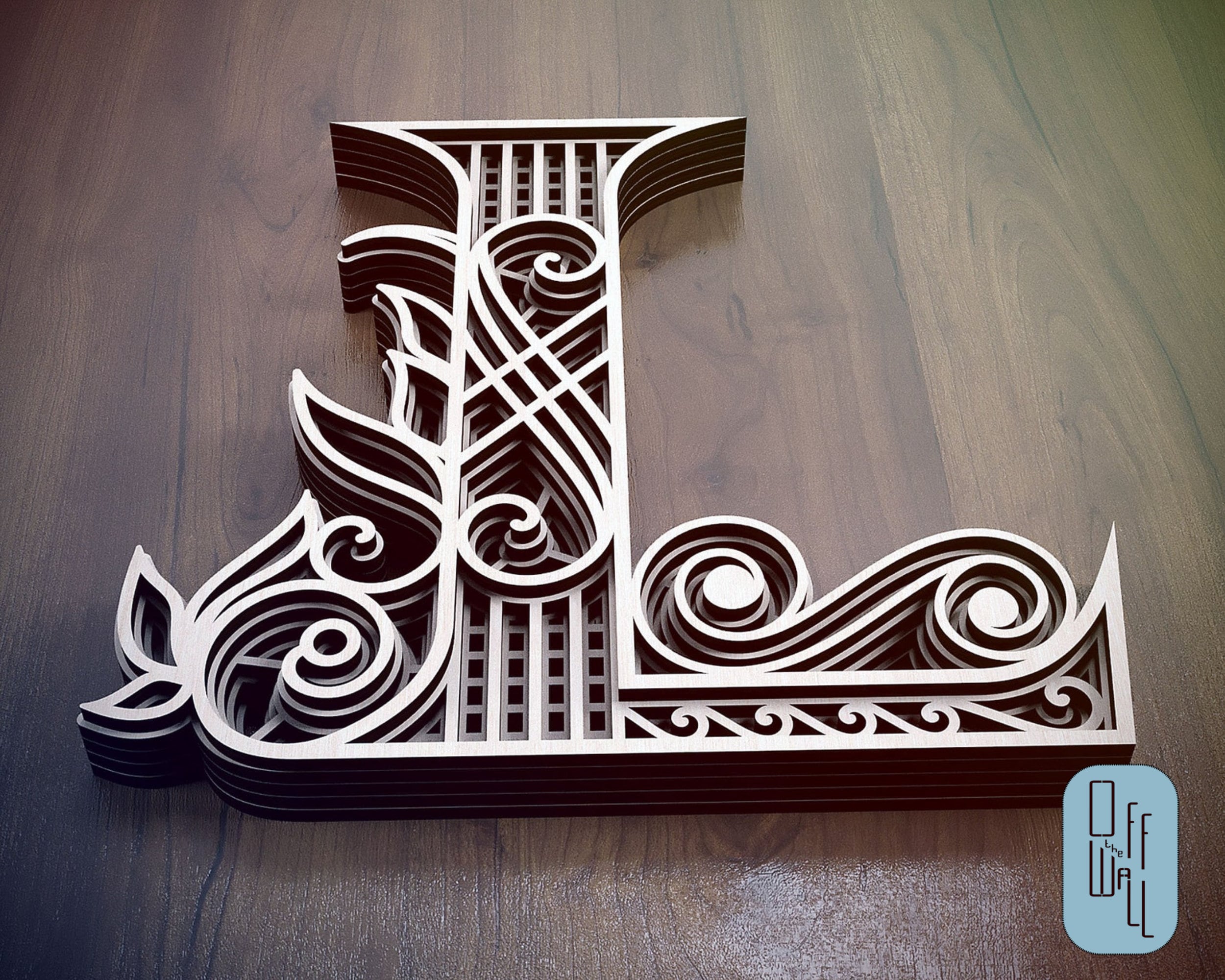 Layered Letter L, Laser Cut Letter, Wall Art Multilayer Letter, Numbers ...