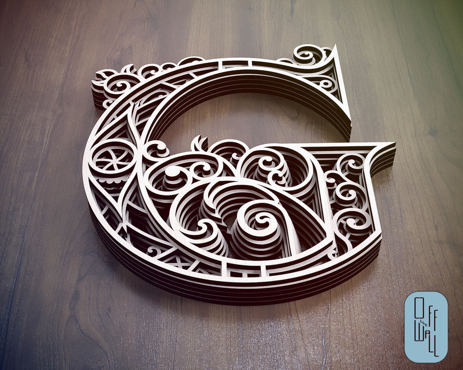 Layered Letter G Laser Cut Letter Wall Art Multilayer | Etsy