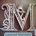 Layered Letter M Laser Cut Letter Wall Art Multilayer - Etsy