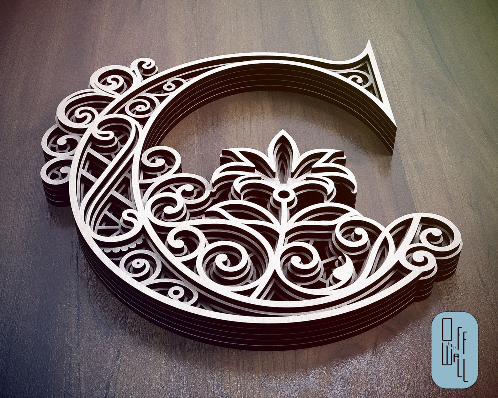 Layered Letter C, Laser Cut Letter, Wall Art Multilayer Letter, Numbers ...