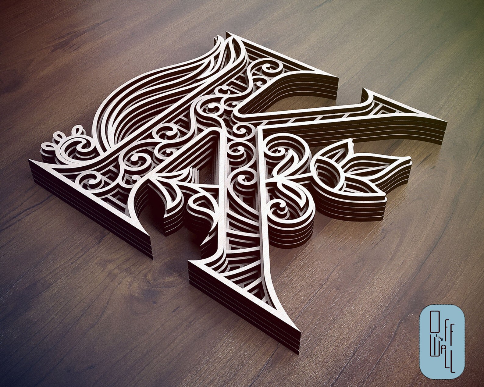 Layered Letter K, Laser Cut Letter, Wall Art Multilayer Letter, Numbers ...