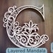 Layered Letter C, Laser Cut Letter, Wall Art Multilayer Letter, Numbers ...