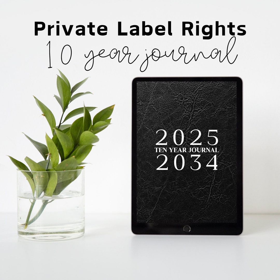 10 Year Journal Planner With PLR Rights, Mindfulness & Gratitude ...