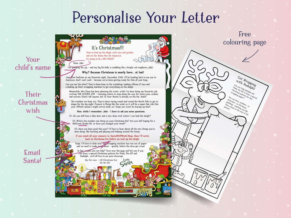 Personalised Letter From Santa Plus Free Email on Christmas Eve - Etsy