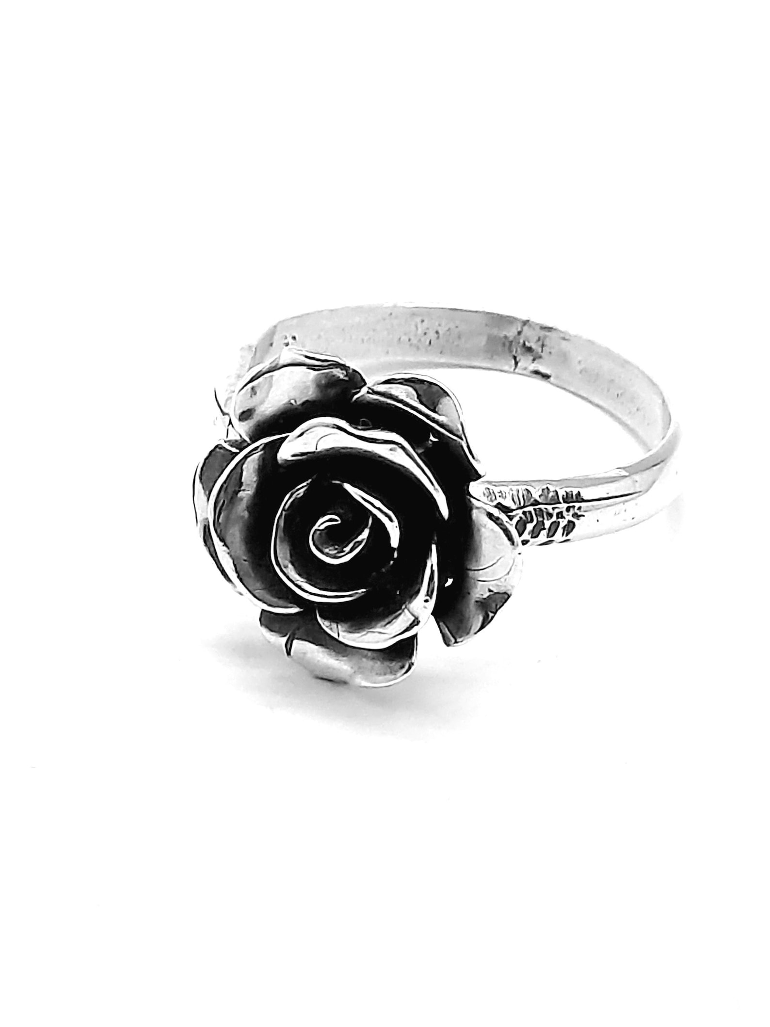 925 Sterling Silver Rose Rings for Women, Art Nouveau Ring, Nature Flower Ring, Statement Ring ...