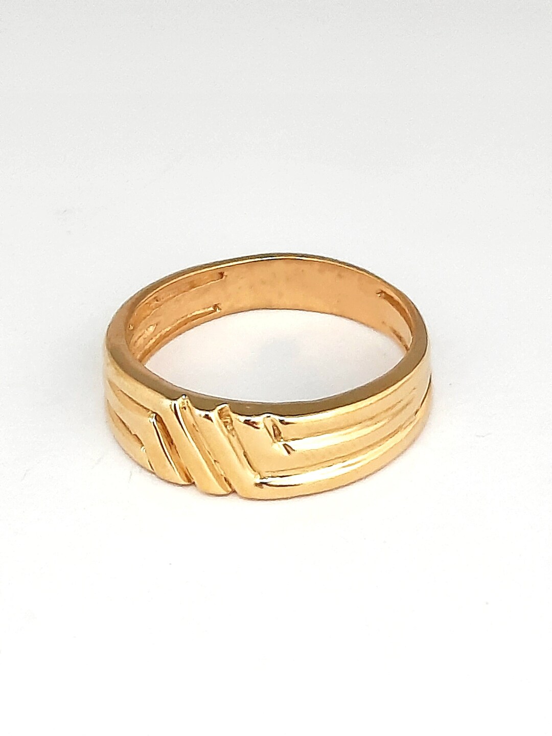 925 Sterling Silver, 18K Gold Plating, Vermeil Ring, Unisex Ring, Zen ...