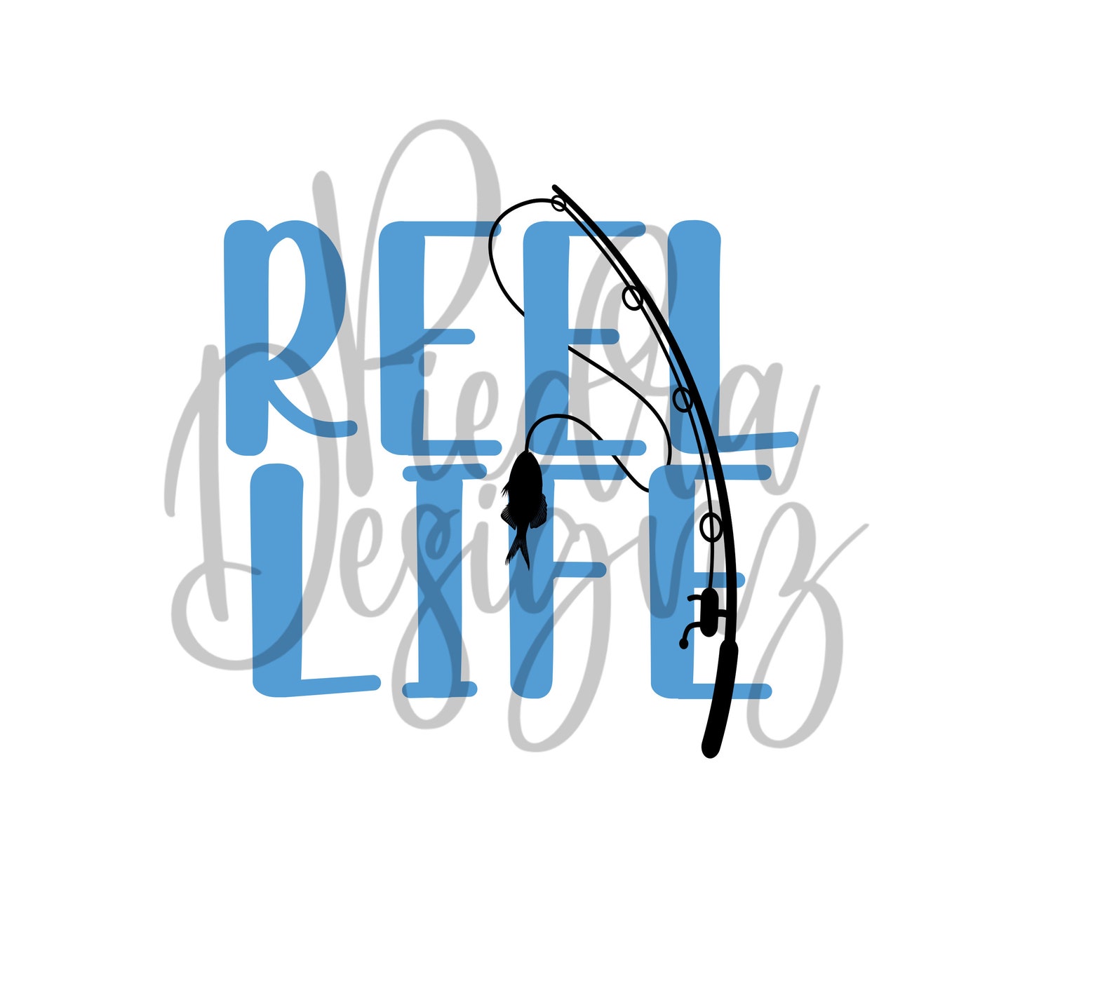 Reel Life Fishing Humor SVG PNG JPEG Pdf Funny Fishing Rod - Etsy