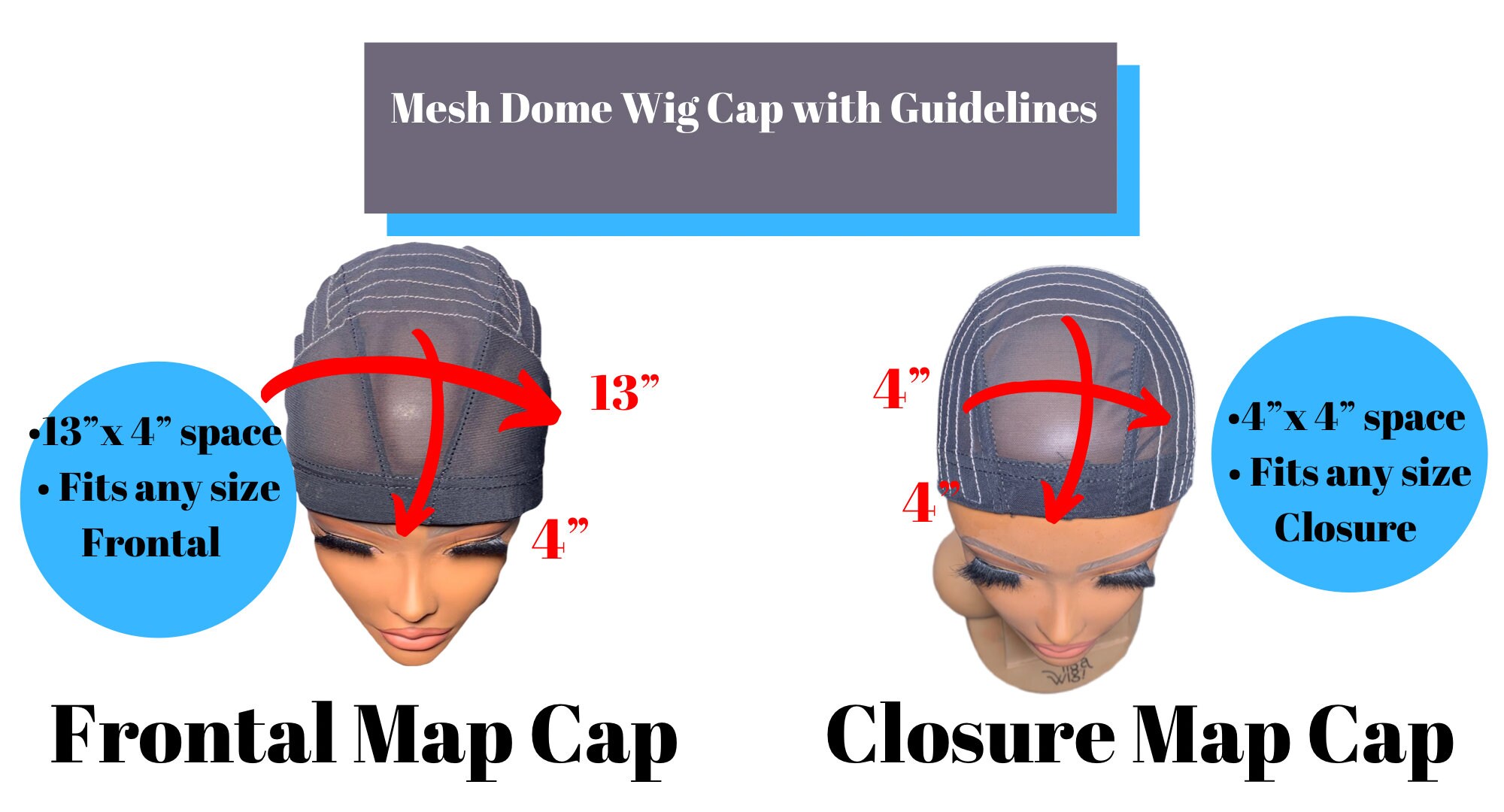 Mesh Dome Wig Cap With Guidelines - Etsy