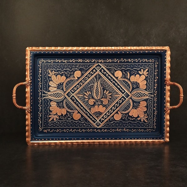 Large Copper Tray - Etsy
