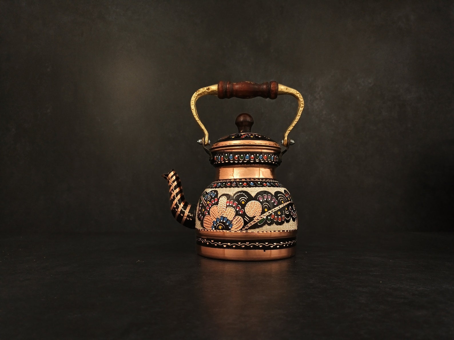 Copper Tea Kettle Solid Handmade Copper Tea Pot Tea Kettle - Etsy