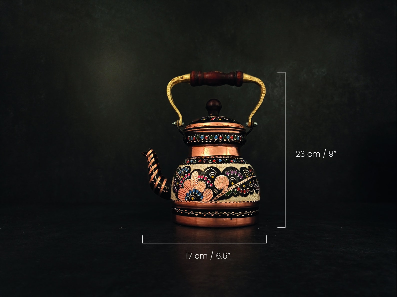 Copper Tea Kettle Solid Handmade Copper Tea Pot Tea Kettle - Etsy