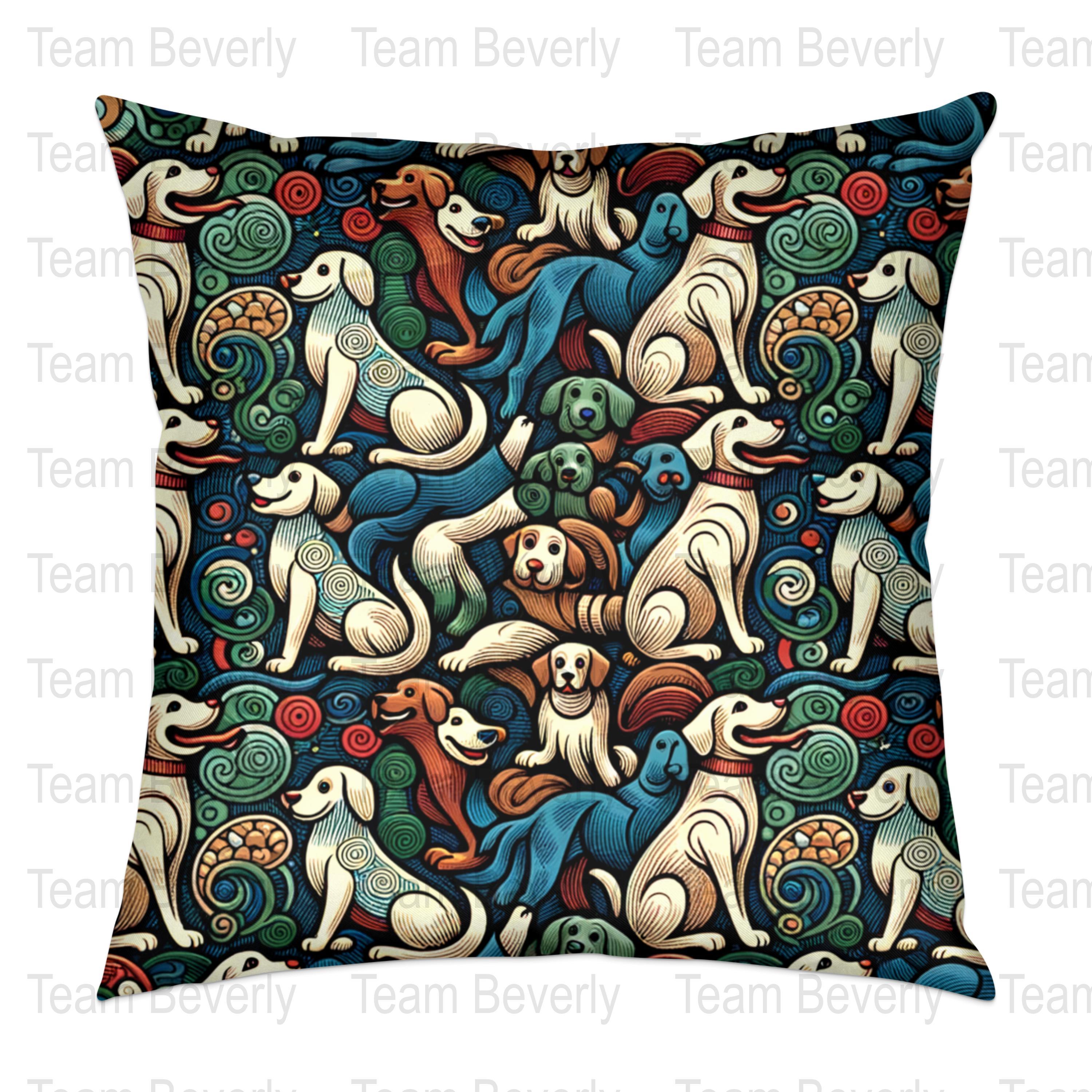Colorful Dog Pattern Digital Download, Dog Lover Artwork, Digital Art ...