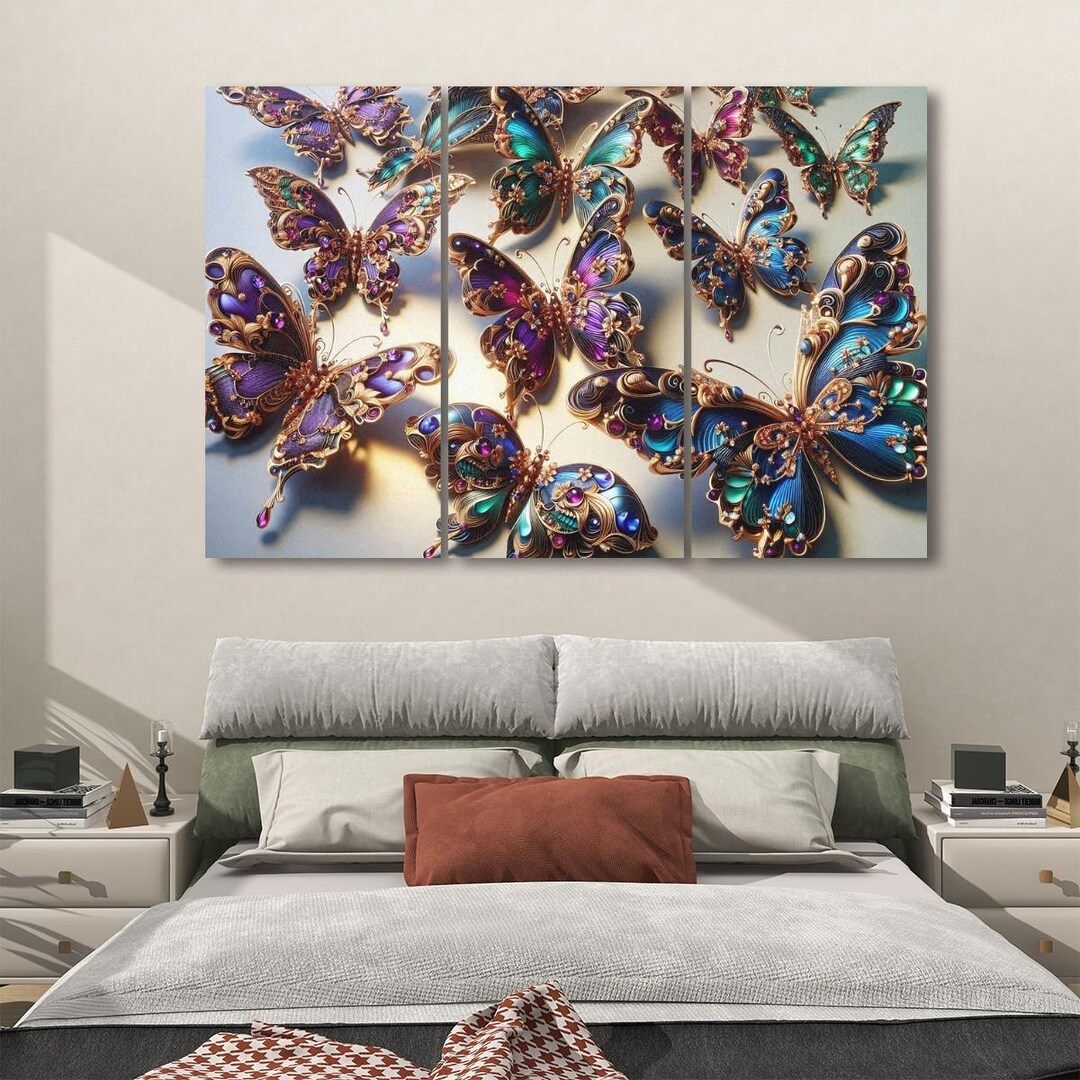 Sound Absorbing Wall Art - 3 Panels, Acoustic Artwork for Home Decor ...