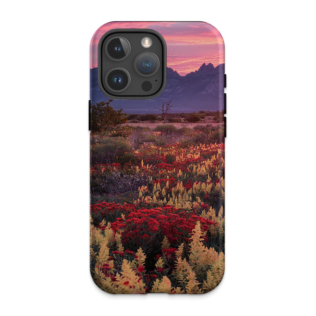 Stunning Sunset Mountain Landscape Cell Phone Cover, Vibrant ...