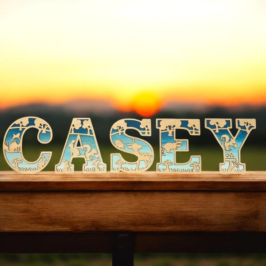 Woodland Animals Name Letters for Kids Bedroom or Nursery ...