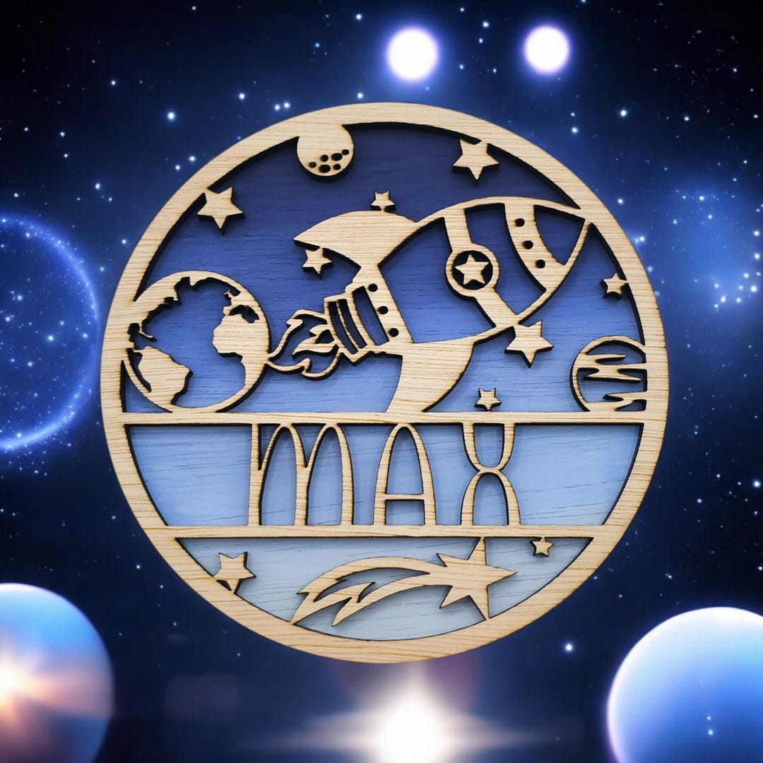 Space Name Sign for Children's Bedroom or Nursery With Personalised ...