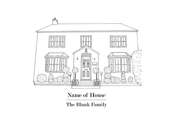 Personalised Hand-drawn House Drawing Custom Digital File | Etsy