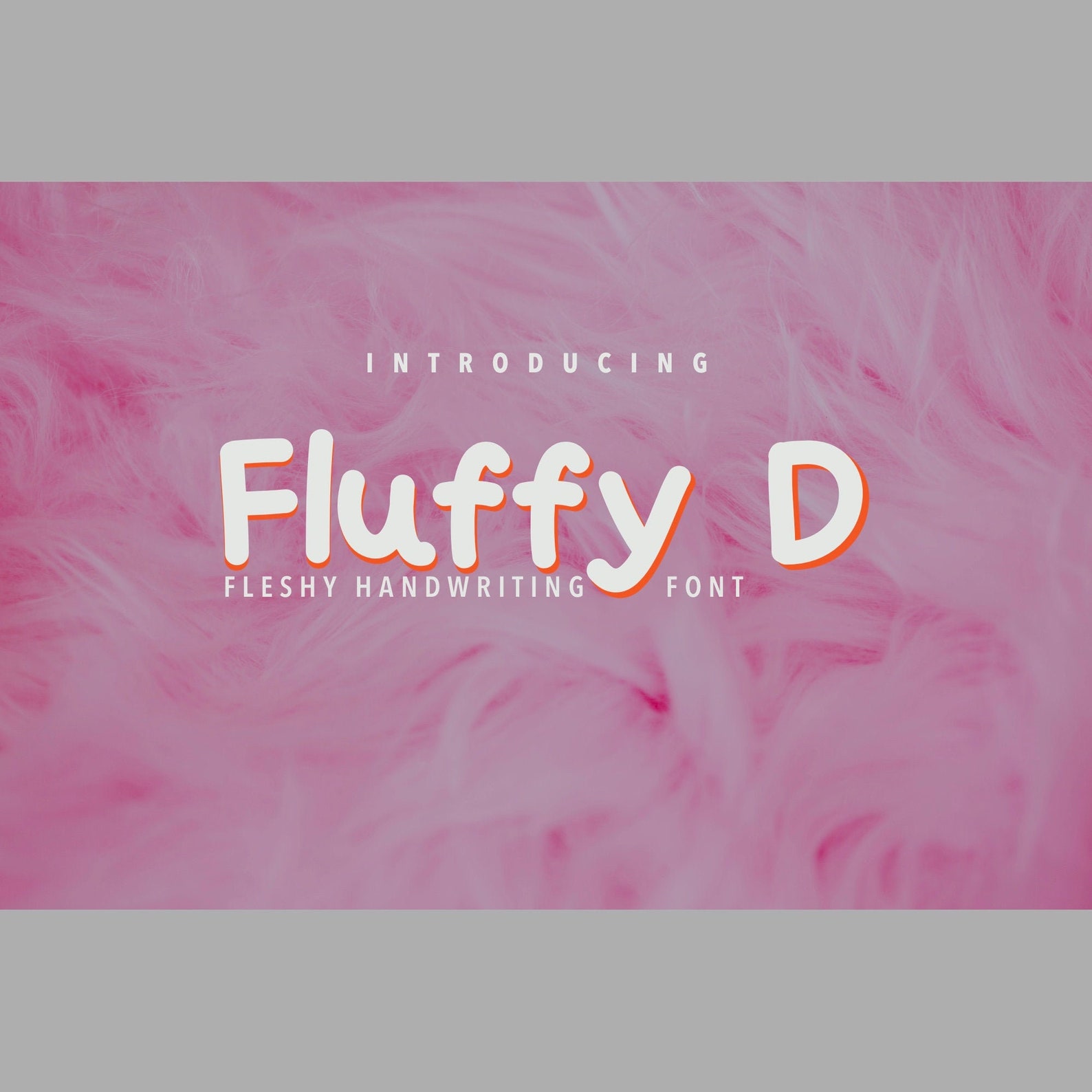 Fluffy D Font, Handwriting Font, Font for Download, Digital Download ...