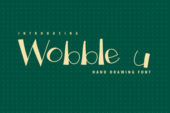 Wobble U Font Hand Drawing Font Digital Font Font for - Etsy