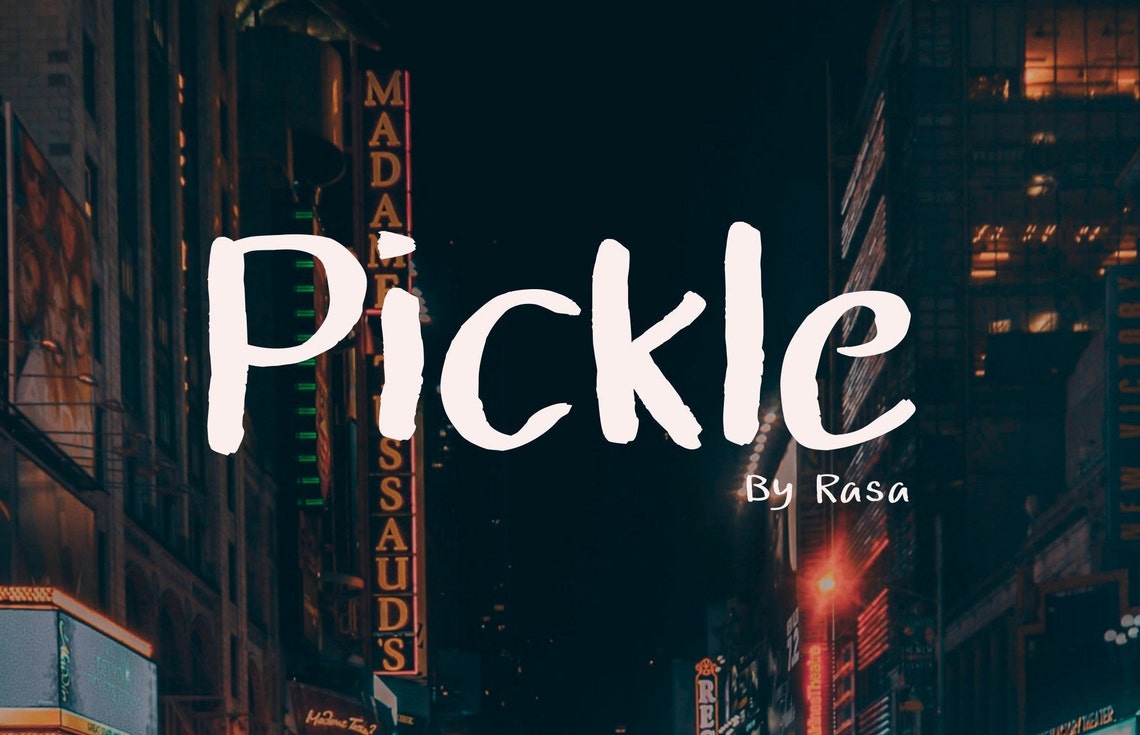 Pickle Font Modern Print Handwriting Font Fun Font Font for - Etsy