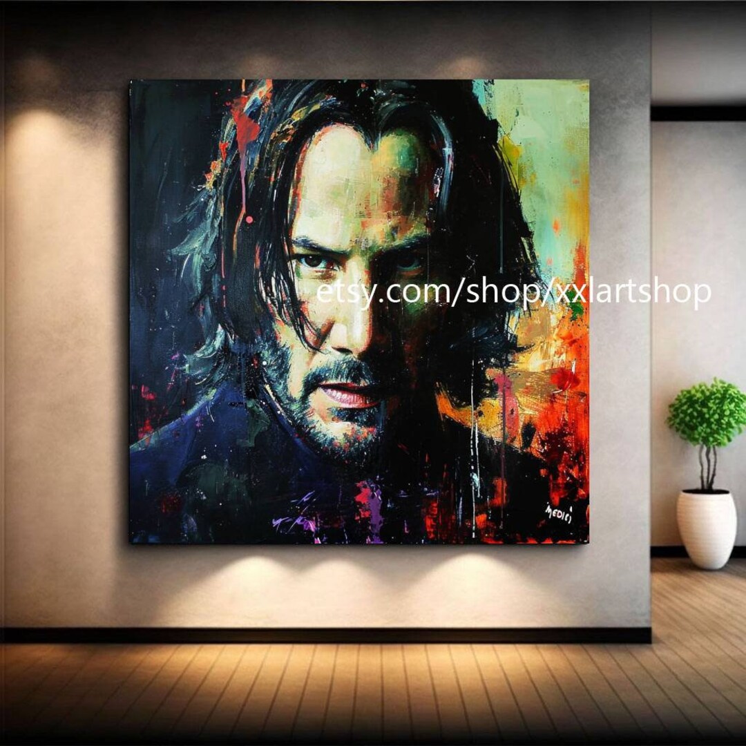 Keanu Reeves POP ART by MEDICI Face Art Canvas Wall Art Pop Art Modern ...