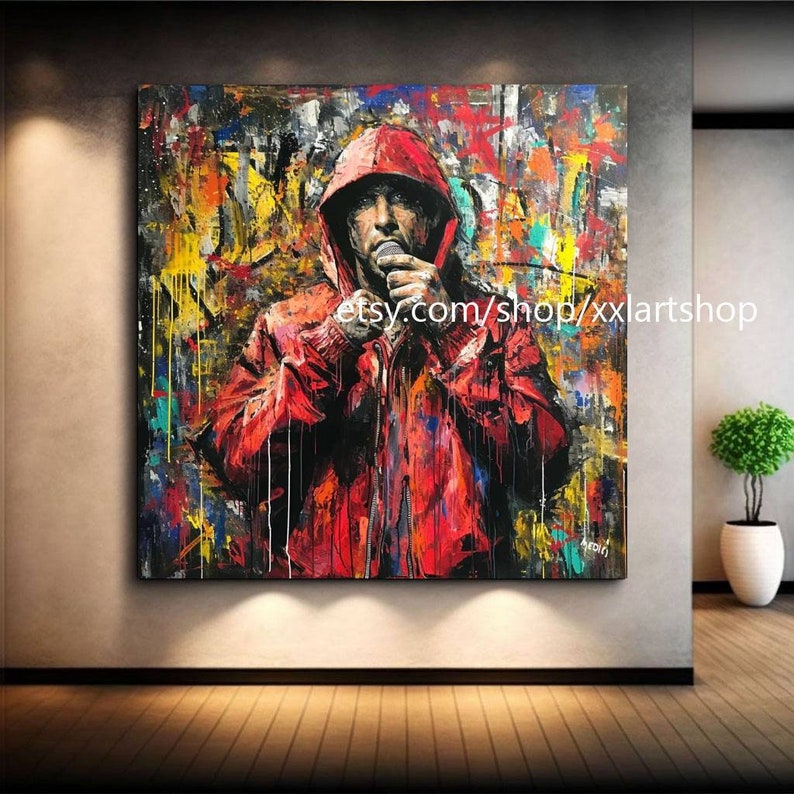 Eminem POP ART by MEDICI Face Art Canvas Wall Art Pop Art Modern ...