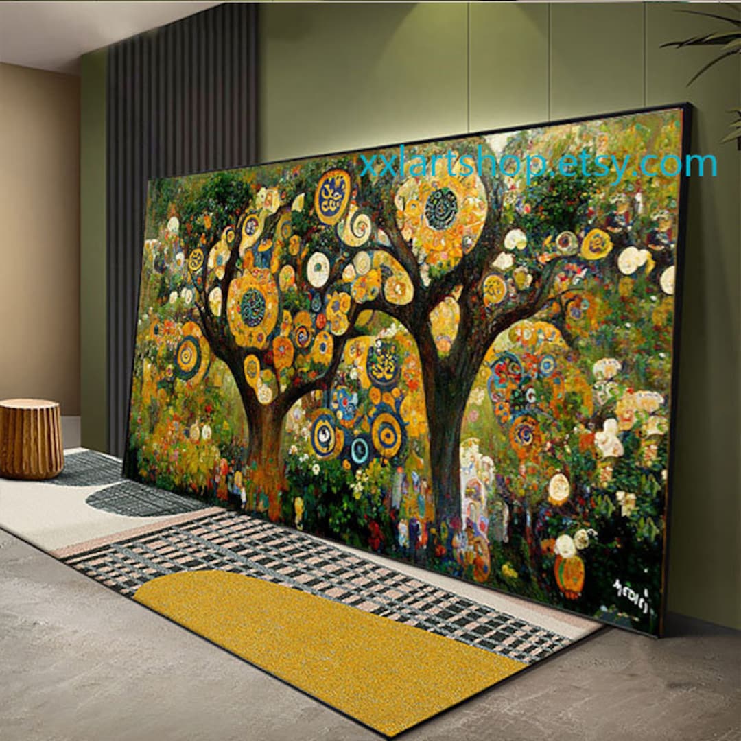 Tree of Life Gustav Klimt Style Wall Art Canvas Wall Art Print Modern ...