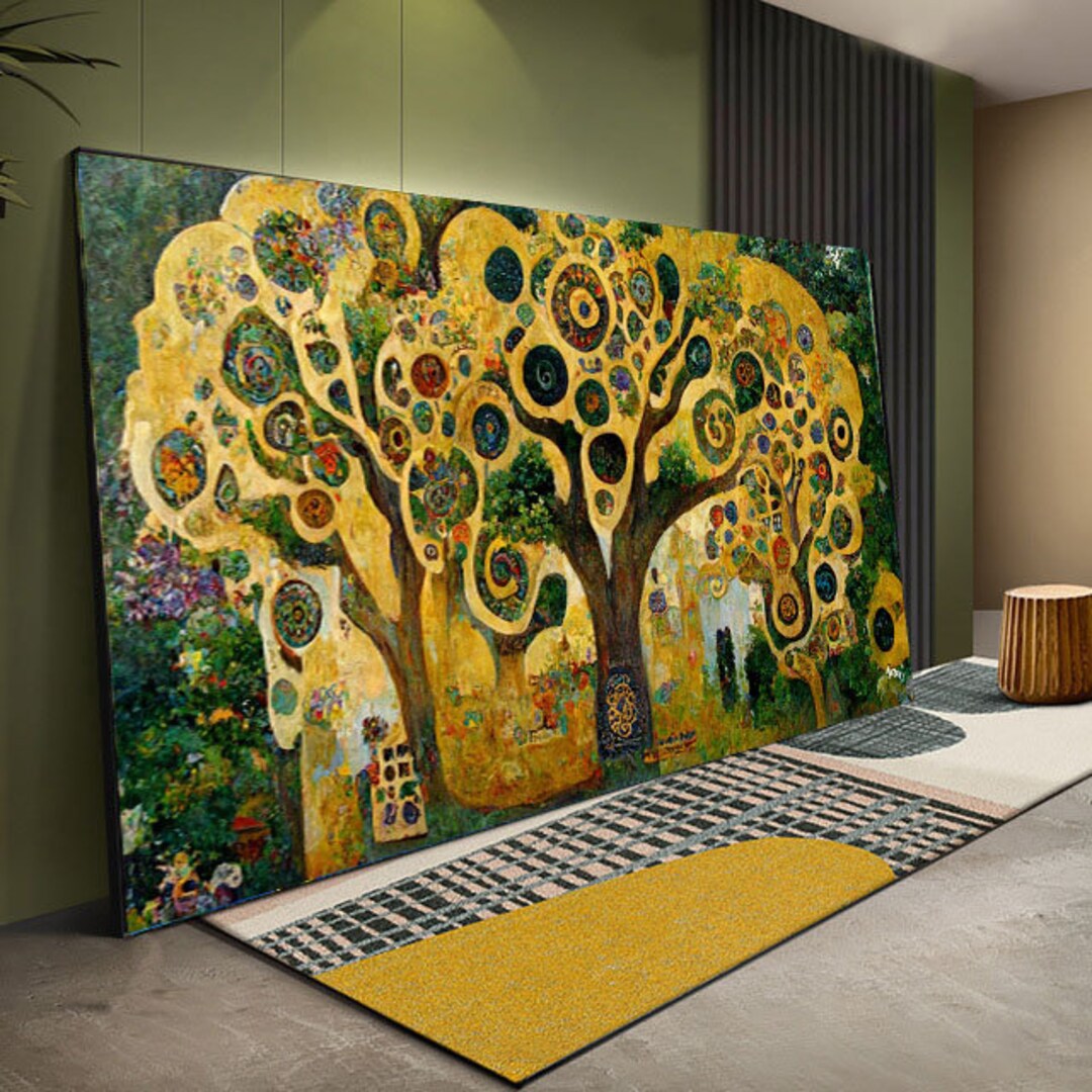 Tree of Life Gustav Klimt Style Wall Art Canvas Wall Art Print - Etsy