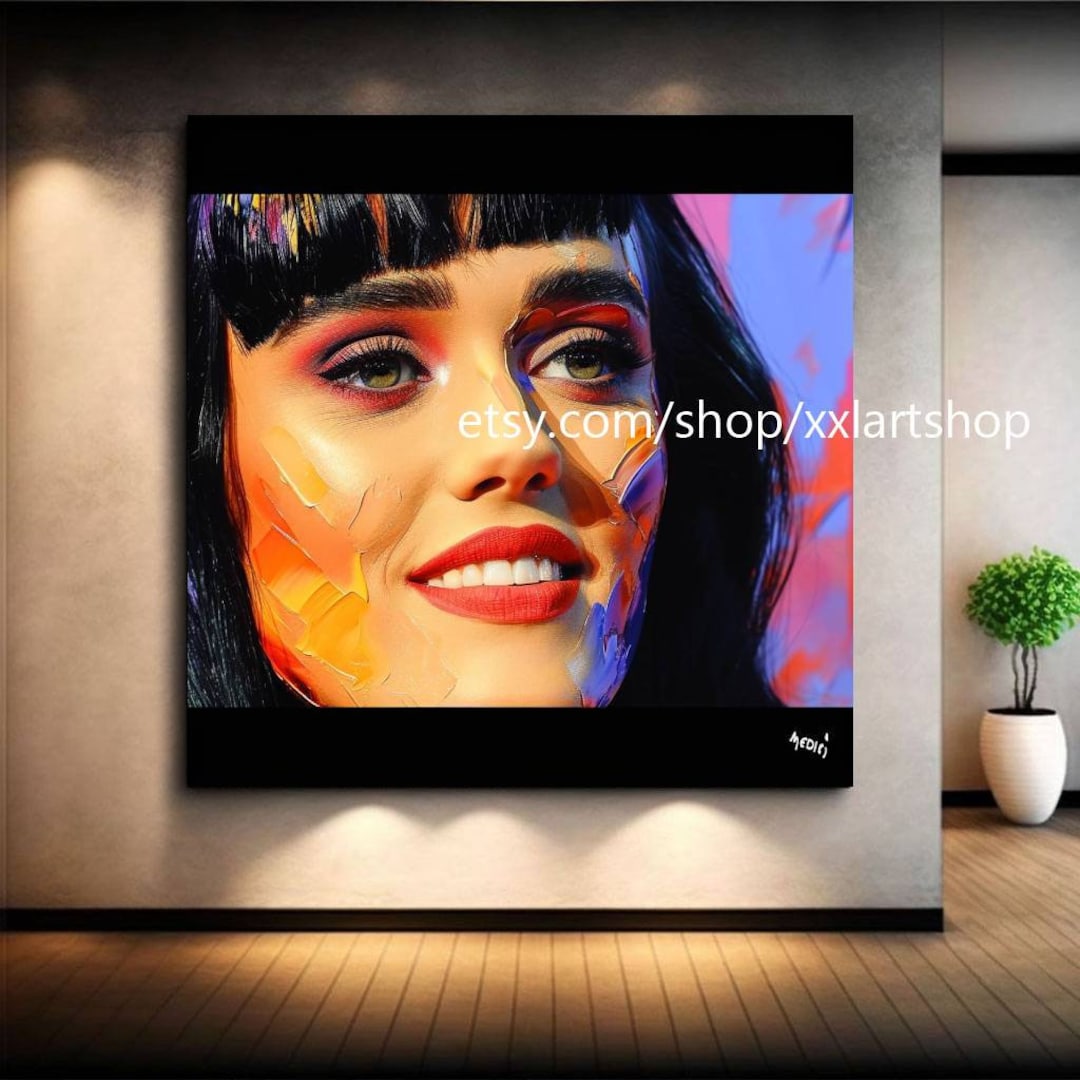 Katy Perry POP ART by MEDICI Face Art Canvas Wall Art Pop Art Modern ...