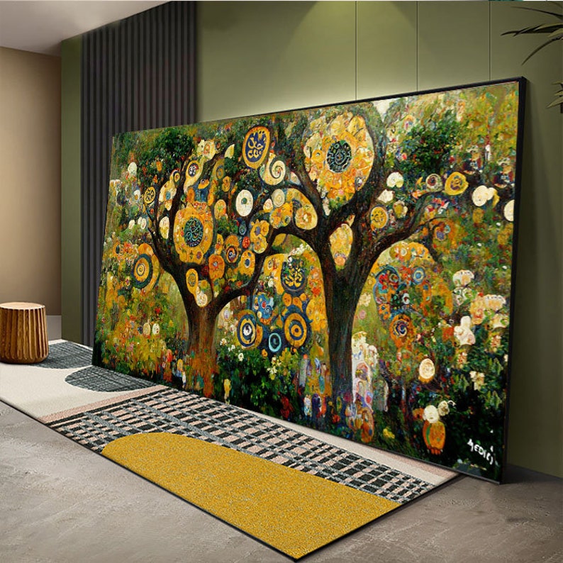 Tree of Life Gustav Klimt Style Wall Art Canvas Wall Art Print - Etsy