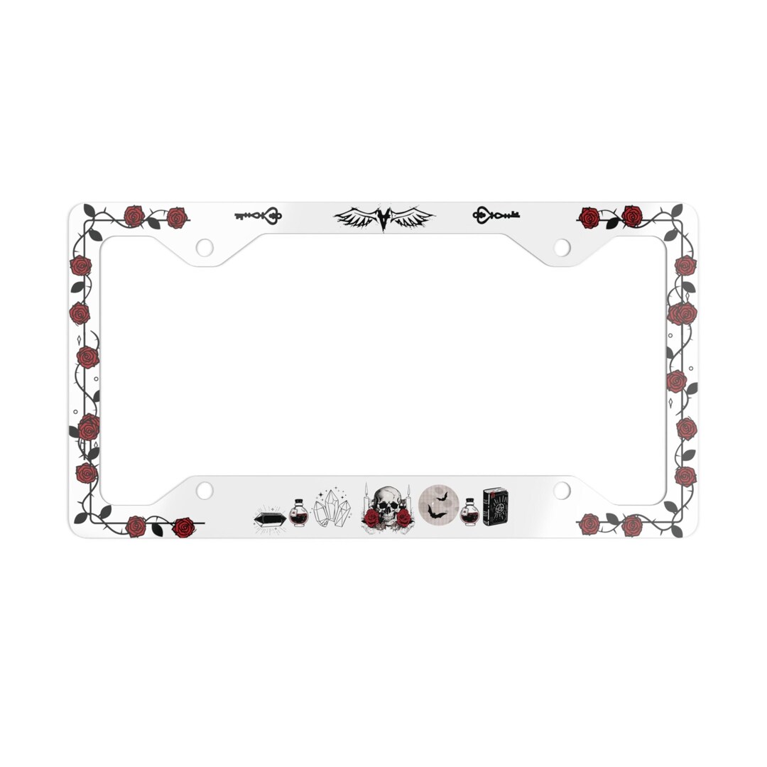 License Plate Frame, Goth Pattern License Plate Frame, Gothic Patterned ...